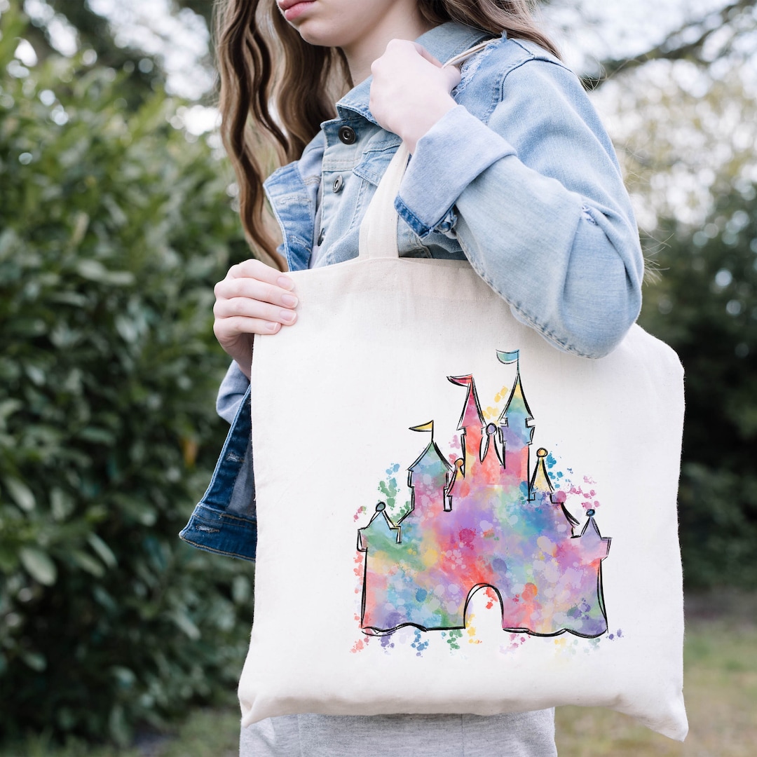 Watercolor Castle Tote Bag, Gift for Her, Magical Castle Tote Bag ...