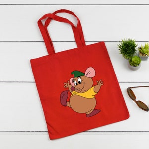Cute Gus Gus Tote Bag, Cinderella Gus Gus Bag, Lover Bag, Gift for Her ...