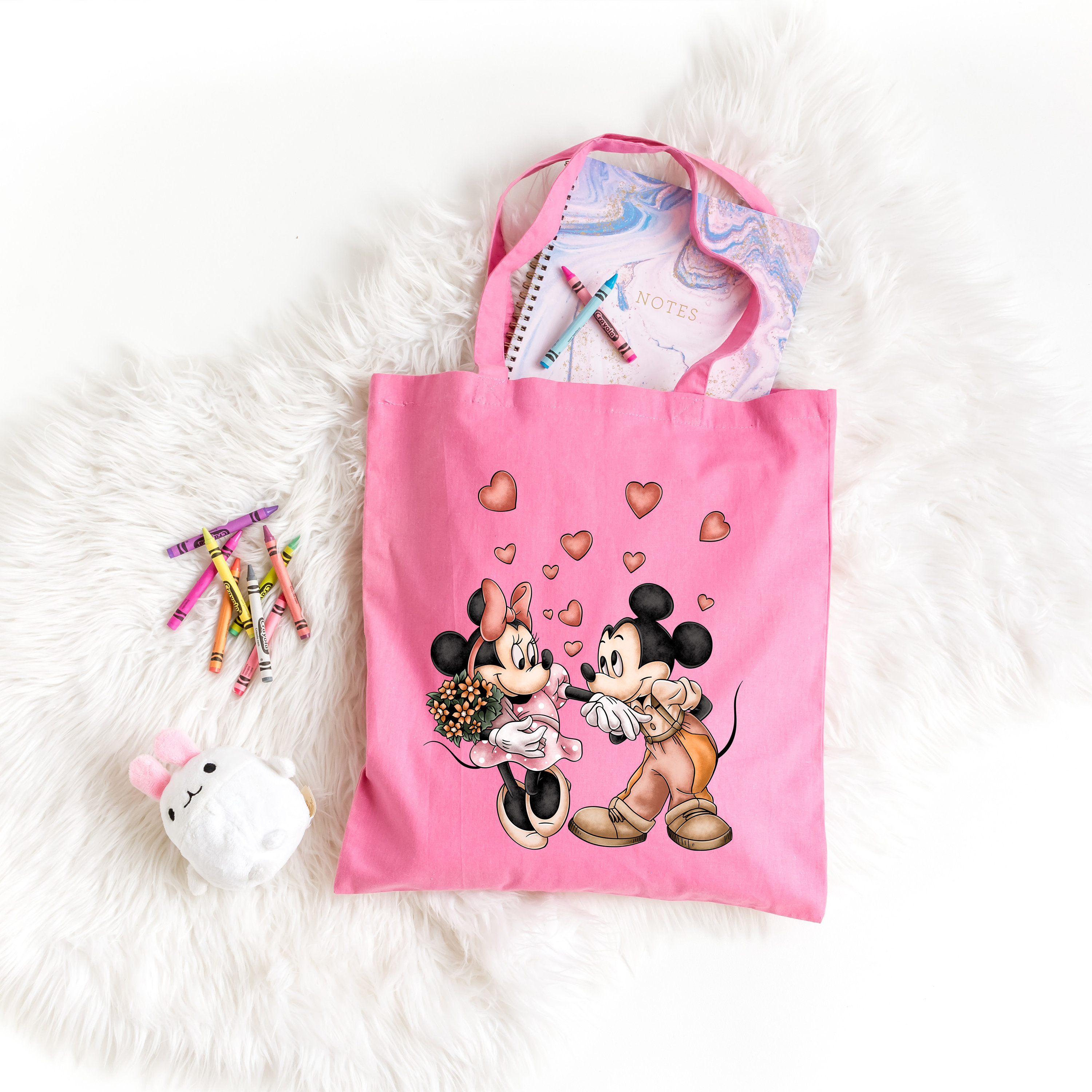 Mickey and Minnie Mouse Tote Bag, Mickey Love Bag, Birthday Gift for ...
