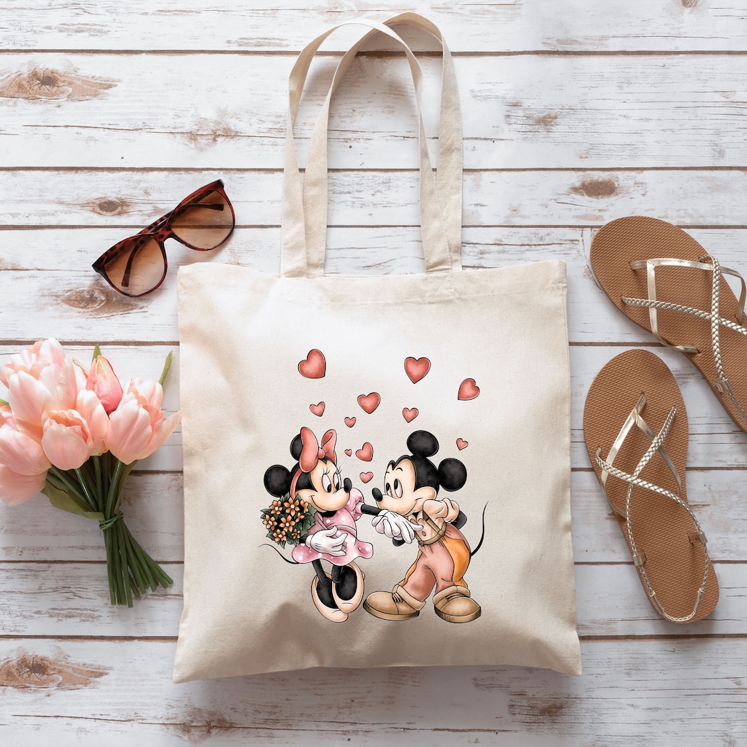 Mickey and Minnie Mouse Tote Bag, Mickey Love Bag, Birthday Gift for ...