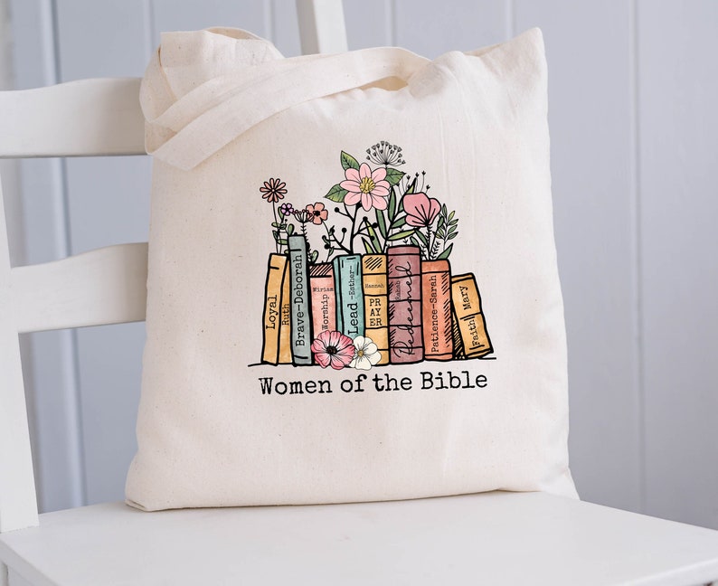 Women of the Bible Tote Bag,mothers Day Gift,christian Canvas Tote Bag ...