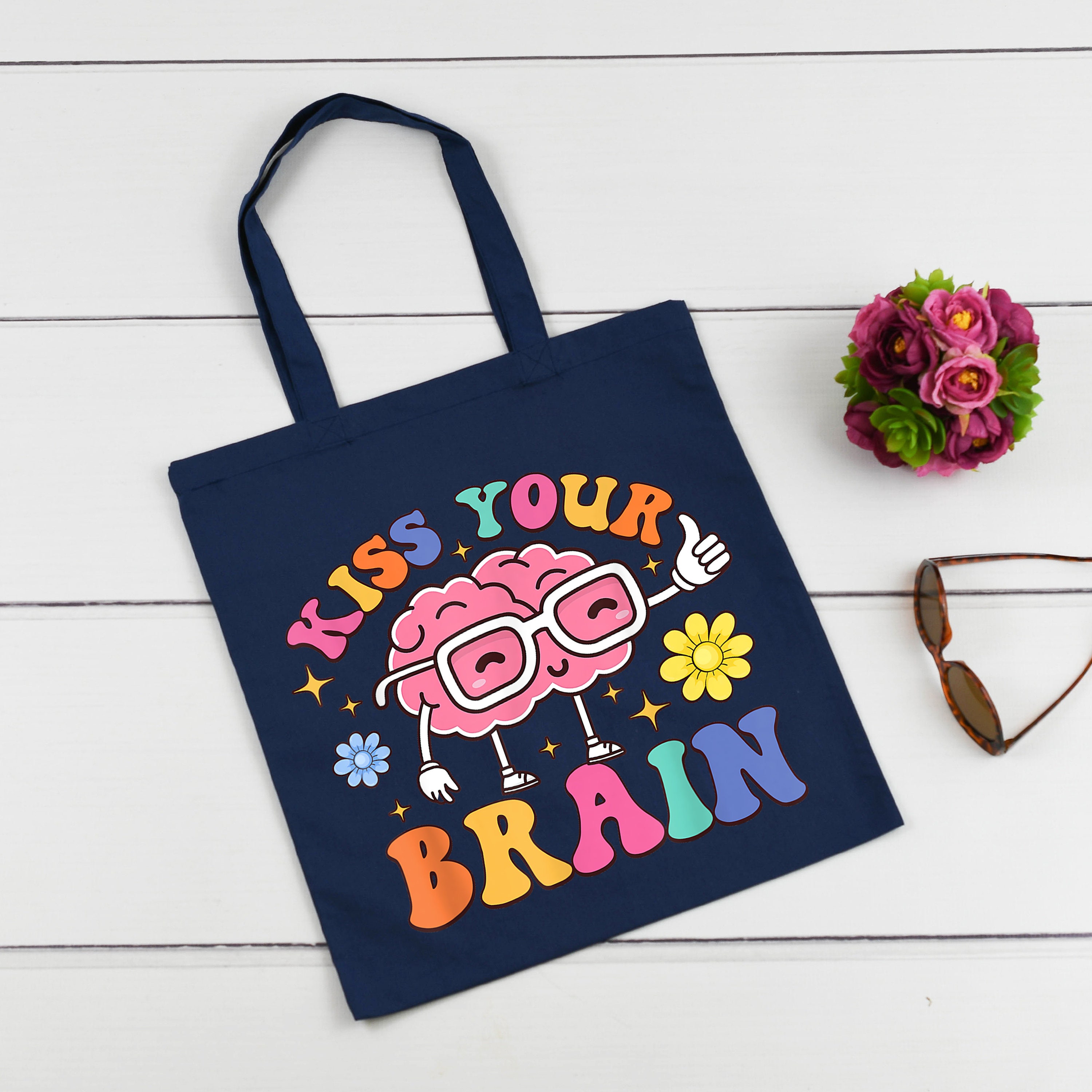 Kiss Your Brain Tote Bag, Biology Teacher Gifts, Gift for Doctor, Cute ...