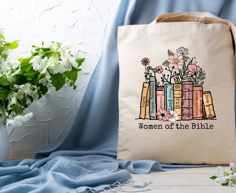 Women of the Bible Tote Bag,mothers Day Gift,christian Canvas Tote Bag ...