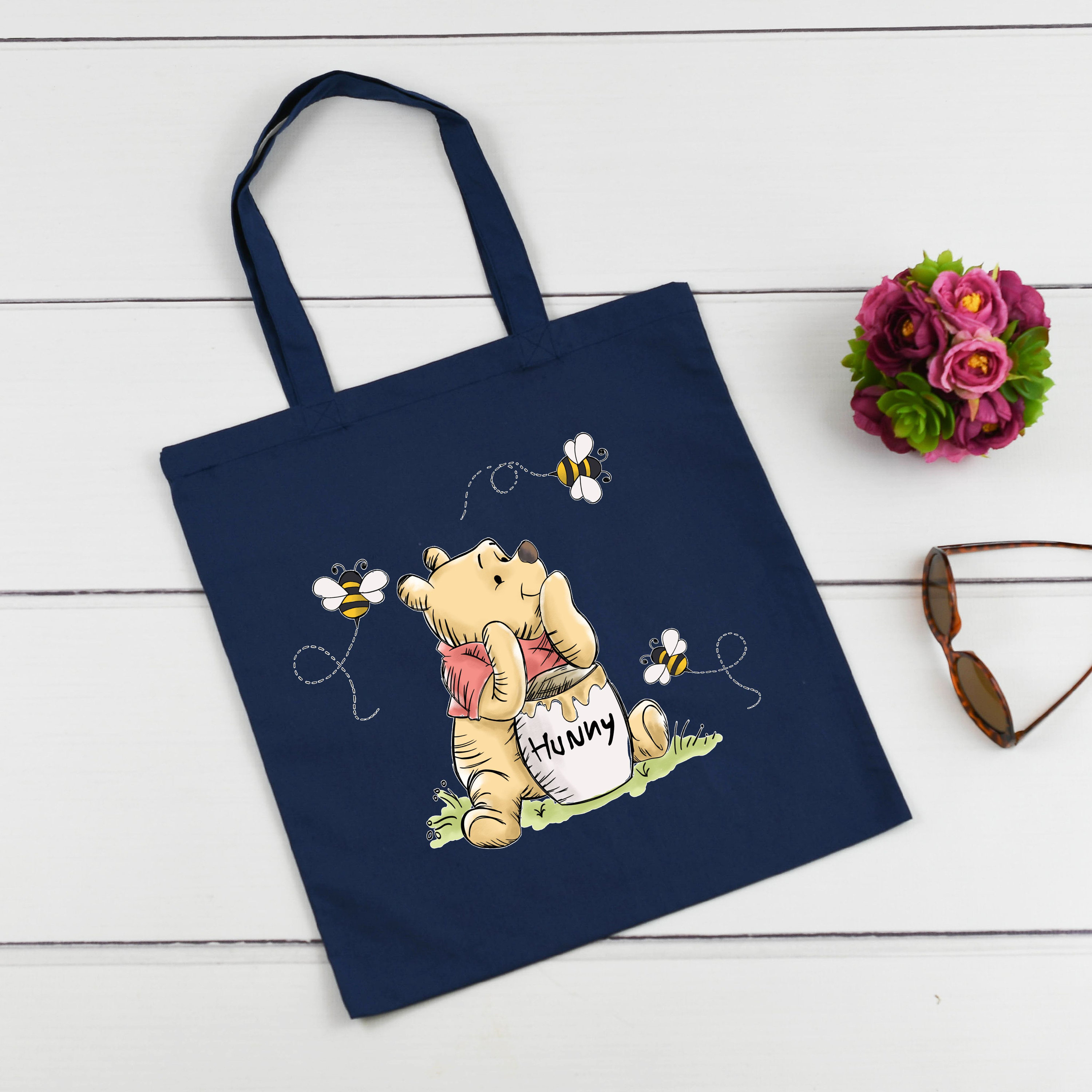 Winnie the Pooh Tote Bag, Cute Bear Tote Bag, Pooh Bag, Gift for Her ...