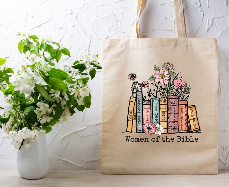 Women of the Bible Tote Bag,mothers Day Gift,christian Canvas Tote Bag ...