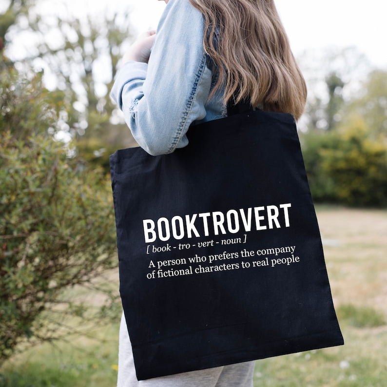 Booktroverter Tote Bag, Book Lover Bag, Gift for Her, Book Lover Gift ...