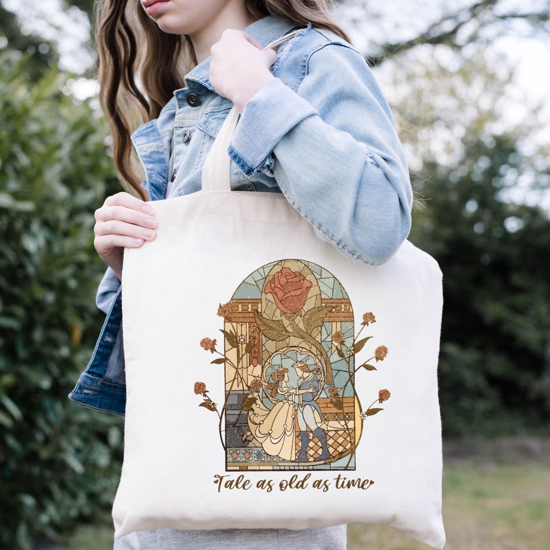 Vintage Tale as Old as Time Tote Bag, Beauty and the Beast Tote Bag ...