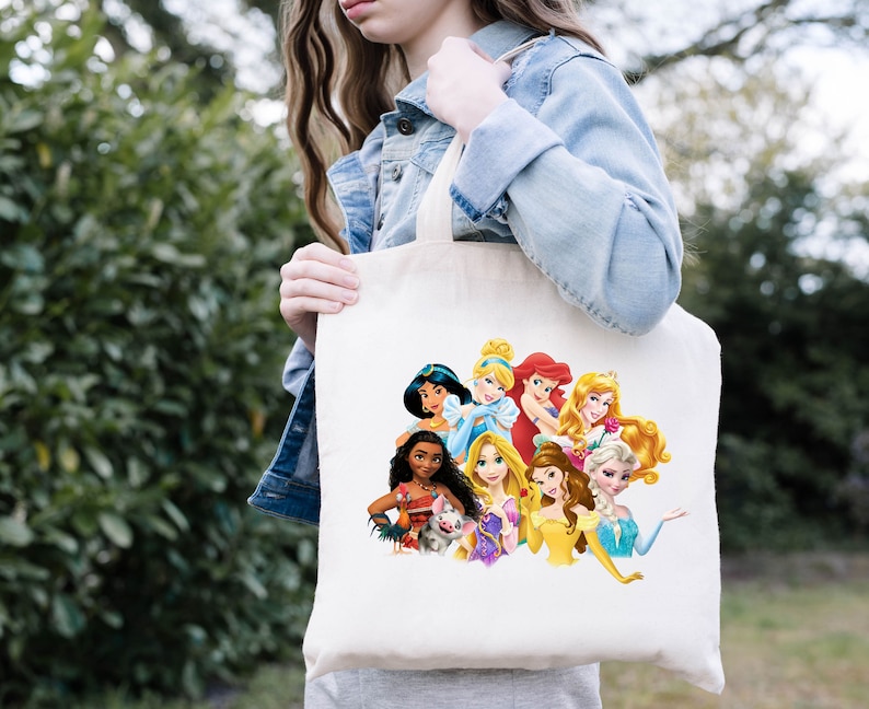 All Princess Tote Bag, Disney Princess Bag, Gift for Her, Princess ...