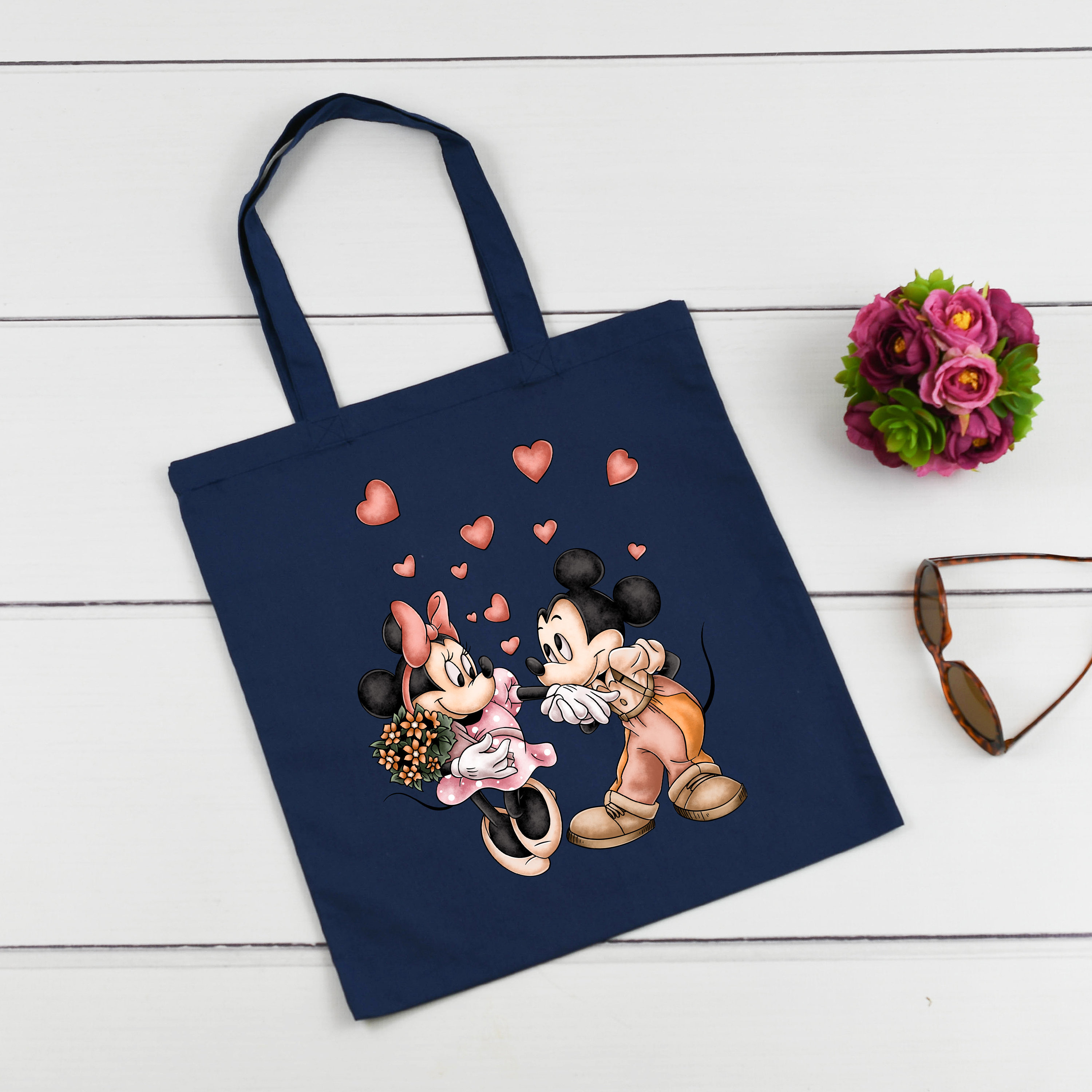 Mickey and Minnie Mouse Tote Bag, Mickey Love Bag, Birthday Gift for ...