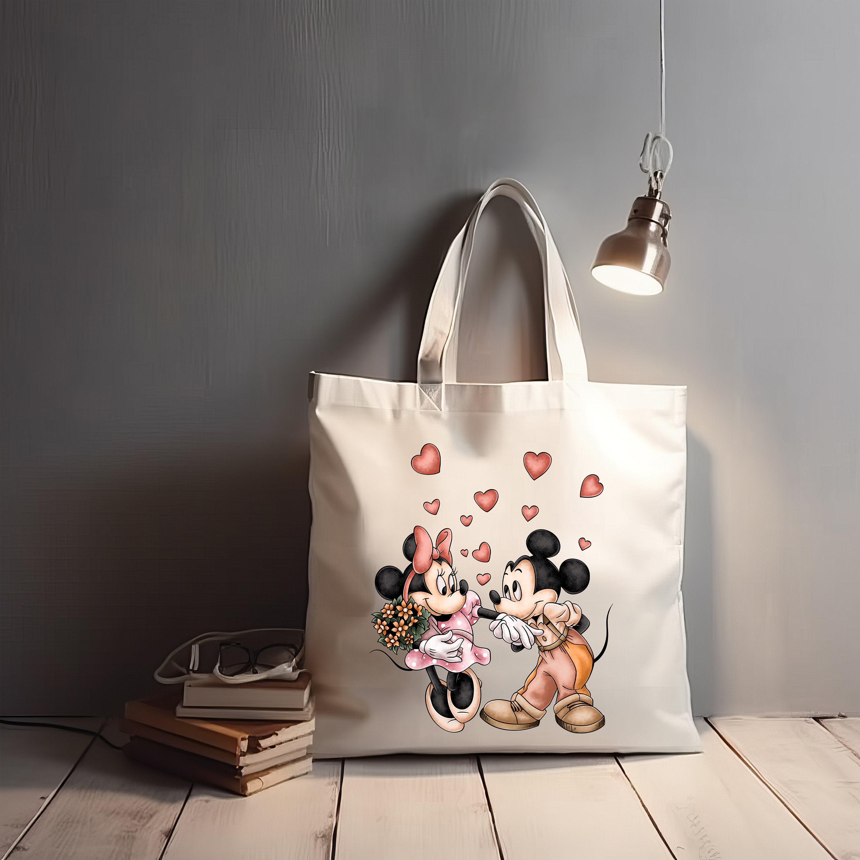 Mickey and Minnie Mouse Tote Bag, Mickey Love Bag, Birthday Gift for ...
