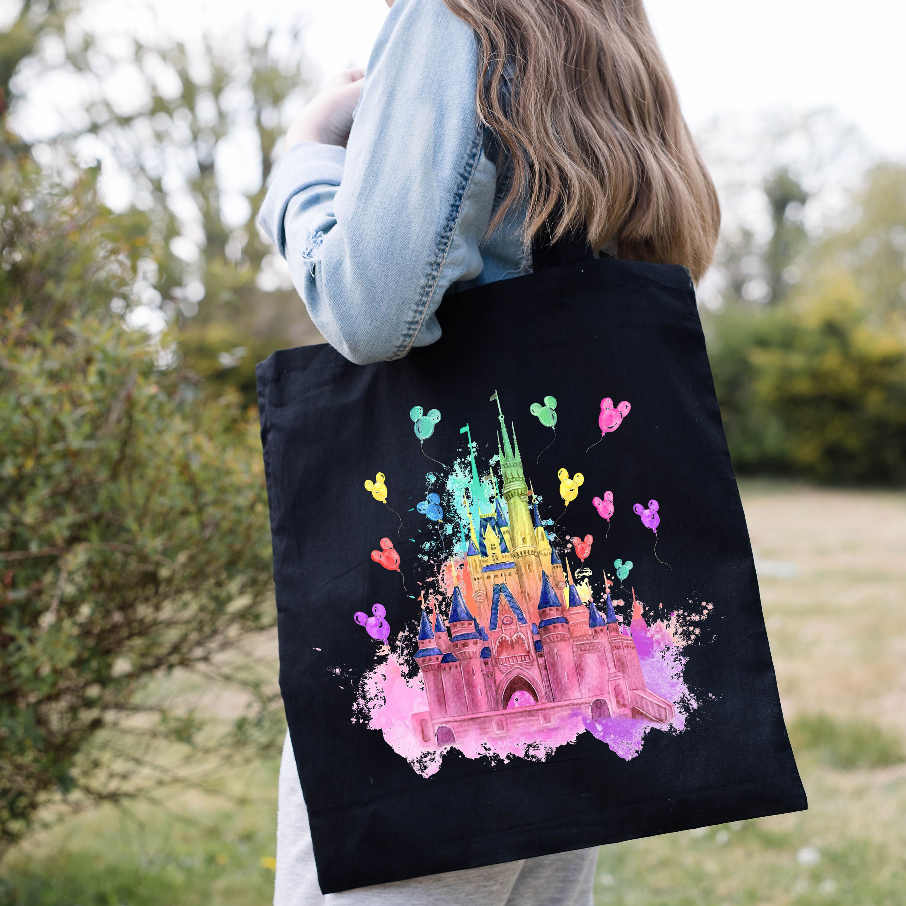 Watercolor Castle Tote Bag, Disney Castle Bag, Beach Bag, Birthday Gift ...