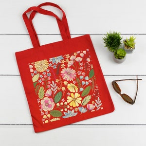 Flower Garden Tote Bag, Flower Tote Bag, Floral Tote Bag, Plant Ladies ...