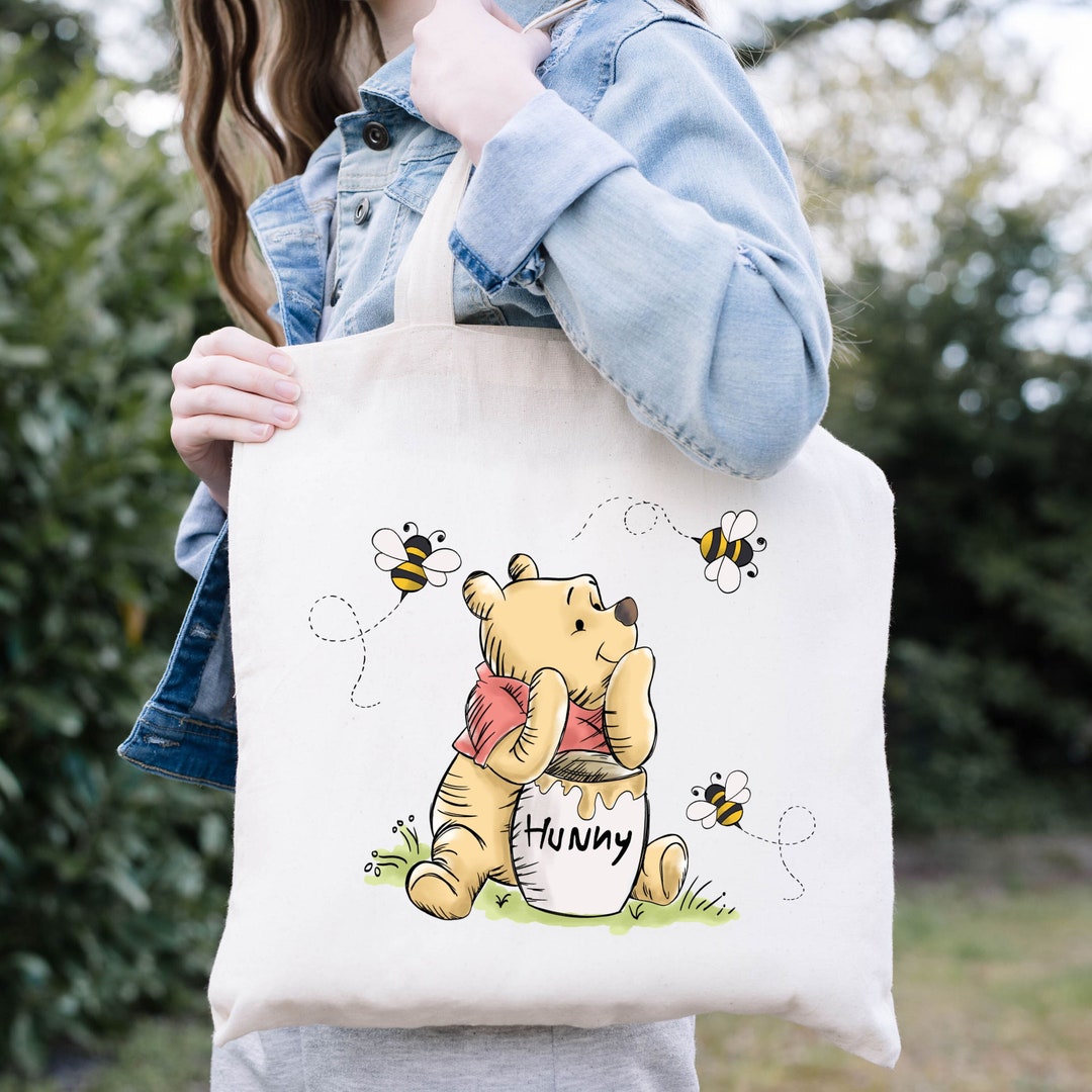 Winnie the Pooh Tote Bag, Cute Bear Tote Bag, Pooh Bag, Gift for Her ...