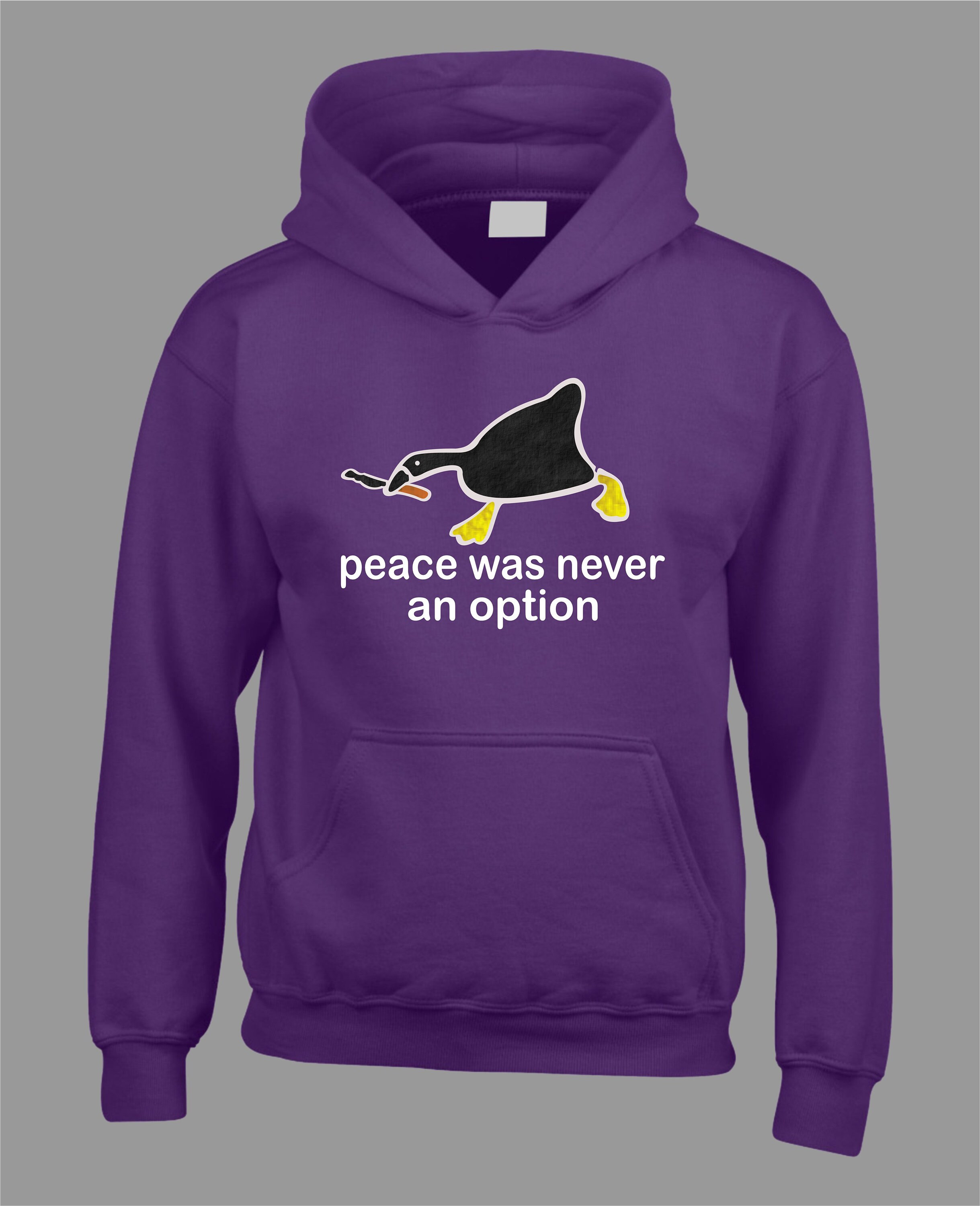 Peace Was Never an Option Goose Hoodie, Funny Military Style Bird ...