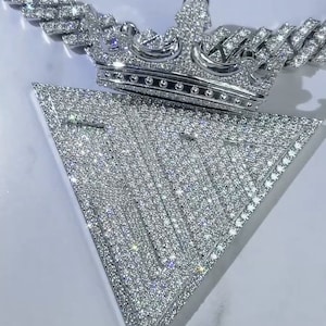 Iced Out Custom Pendant, Icy Diamond Bling Hiphop Men Jewelry, Iced Out ...