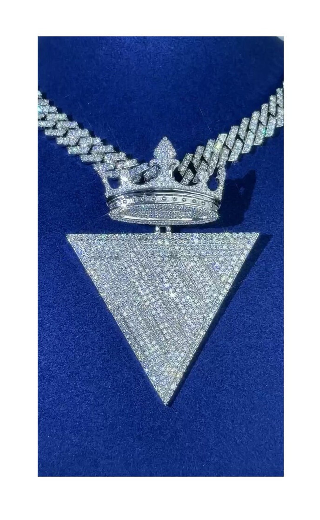 Iced Out Custom Pendant, Icy Diamond Bling Hiphop Men Jewelry, Iced Out ...