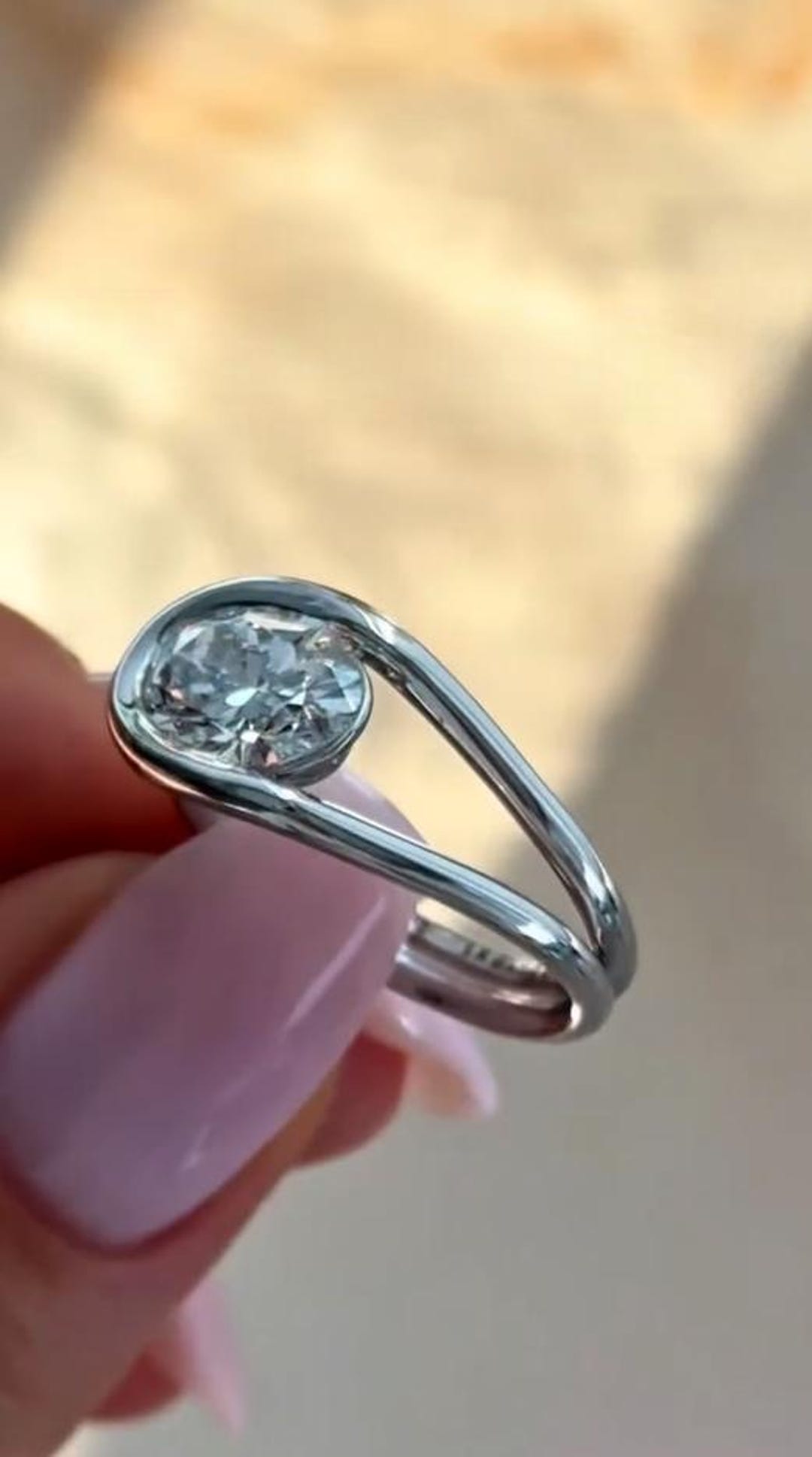 2.0 CT Lab-grown Certified Oval Cut Diamond, Lasso Engagement Oval ...