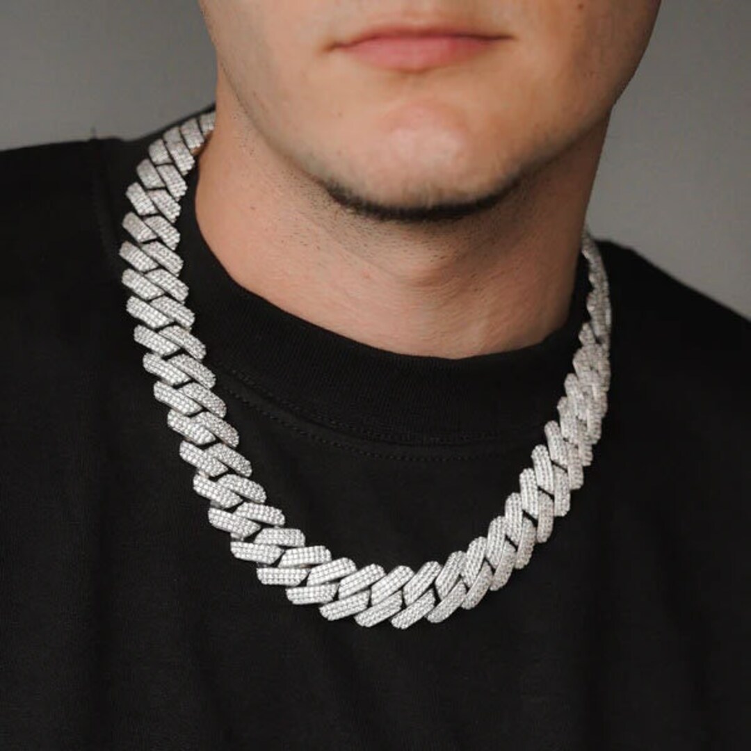 Iced Out Choker Chain, 19mm Freezy Miami Chain, Urbanic Style Rapper ...