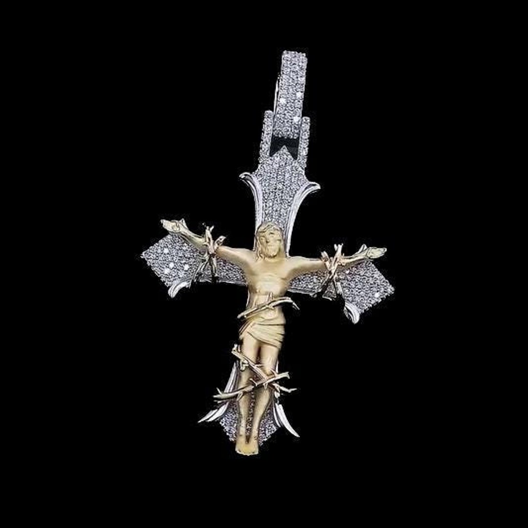 Handmade Jesus Cross Pendant, Personalized Silver Necklace, Gift for ...