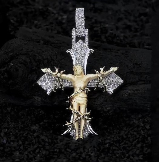 Handmade Jesus Cross Pendant, Personalized Silver Necklace, Gift for ...