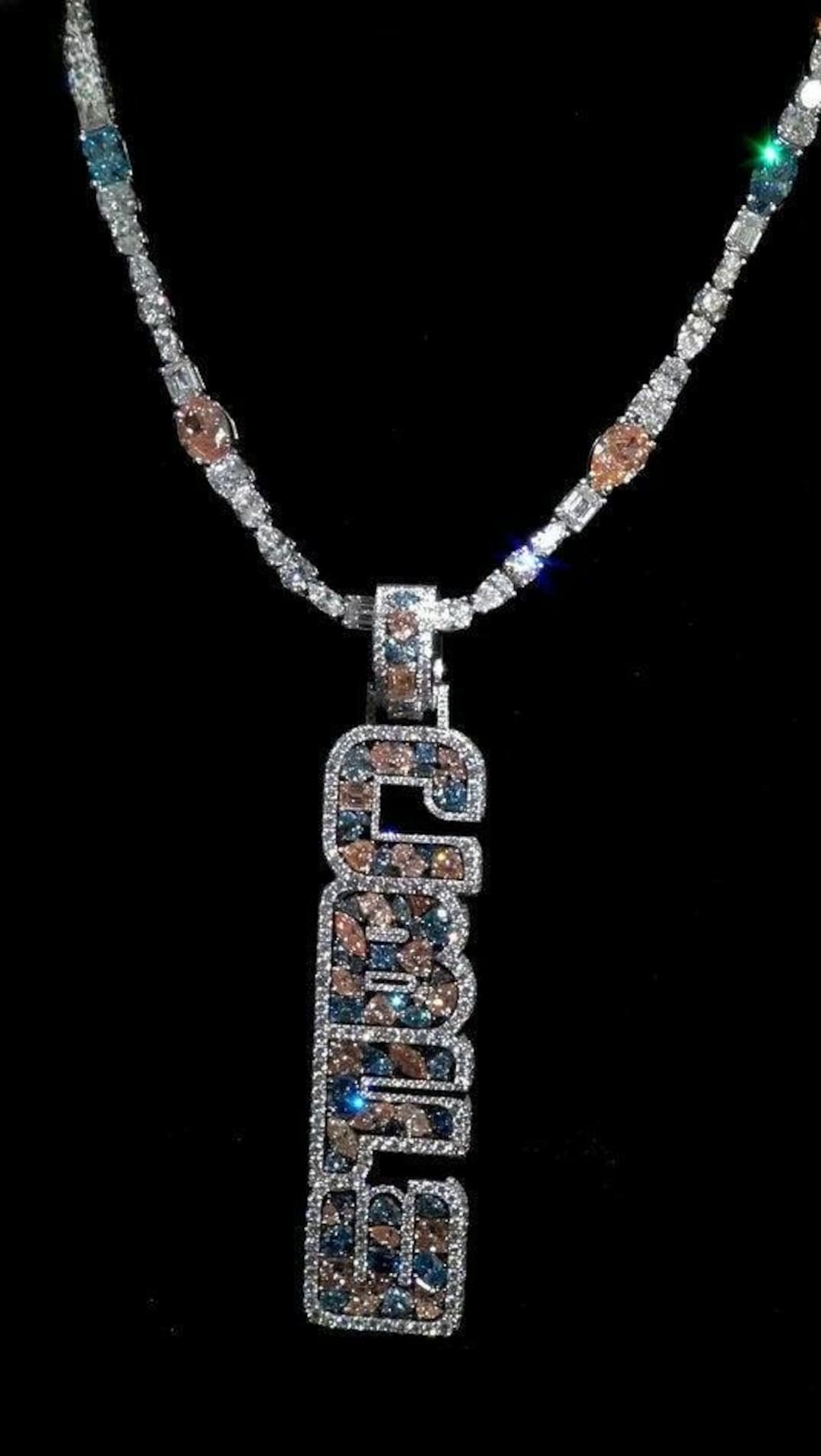 Initial Letter Pendant, Custom Fully Iced Letter Pendant, Rapper's Hip ...