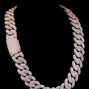 22mm Cuban Link Chain, Hip Hop Bling Rapper Chain, Gift for Him & Her ...