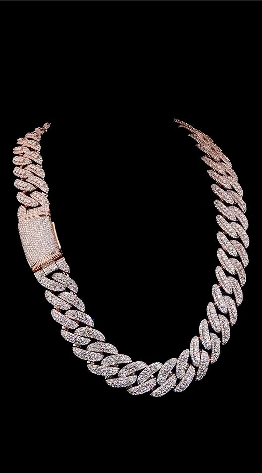 22mm Cuban Link Chain, Hip Hop Bling Rapper Chain, Gift for Him & Her ...