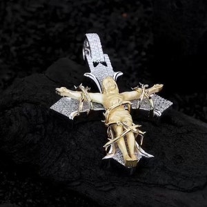 Handmade Jesus Cross Pendant, Personalized Silver Necklace, Gift for ...