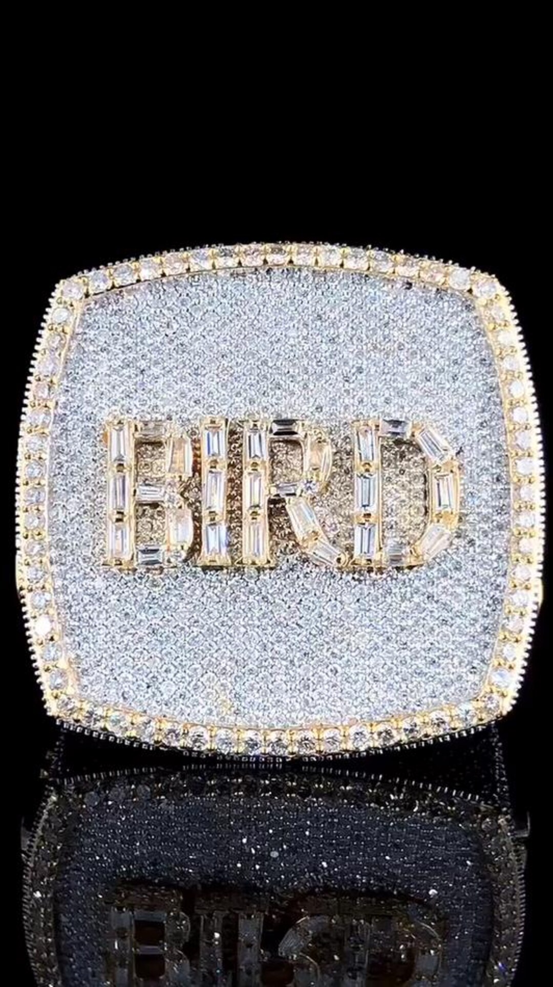 VVS1 Moissanite Letter Ring, Iced Out Ring, Hip Hop Jewelry Gift, Men's ...