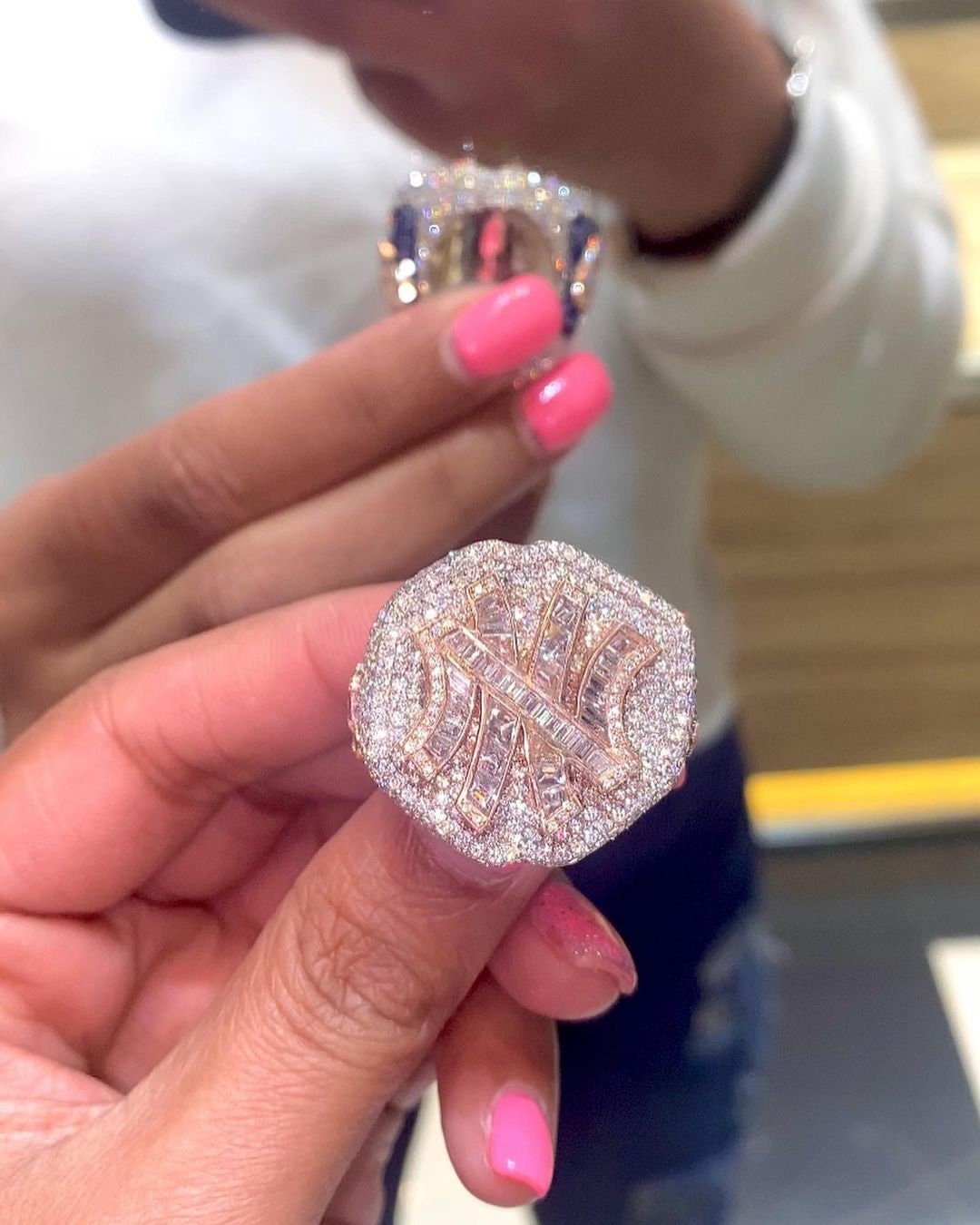 VVS1 Moissanite Letter Ring, Iced Out Ring, Hip Hop Jewelry Gift, Men's ...