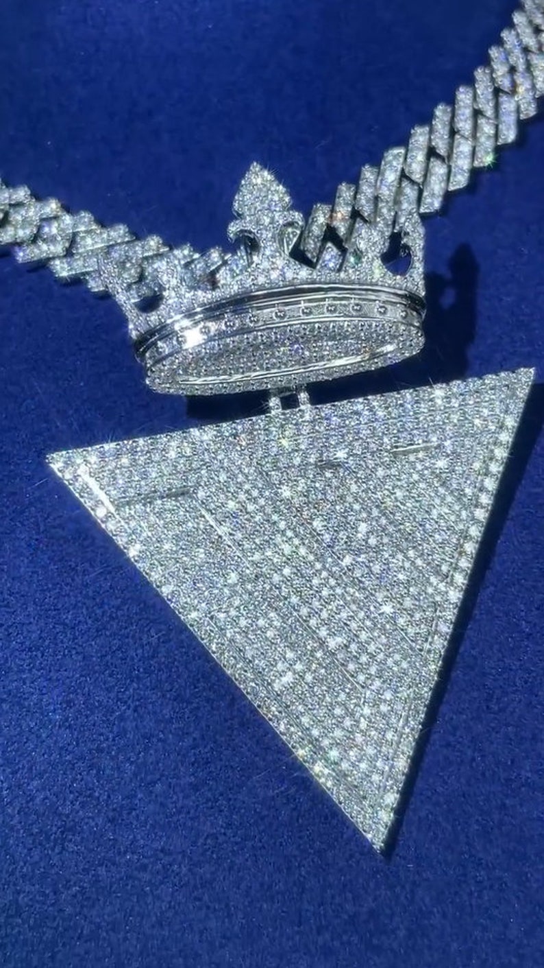 Iced Out Custom Pendant, Icy Diamond Bling Hiphop Men Jewelry, Iced Out ...