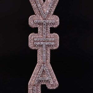 Custom Fully Iced Letter Pendant, Hip Hop Pendant, Initial Letter ...