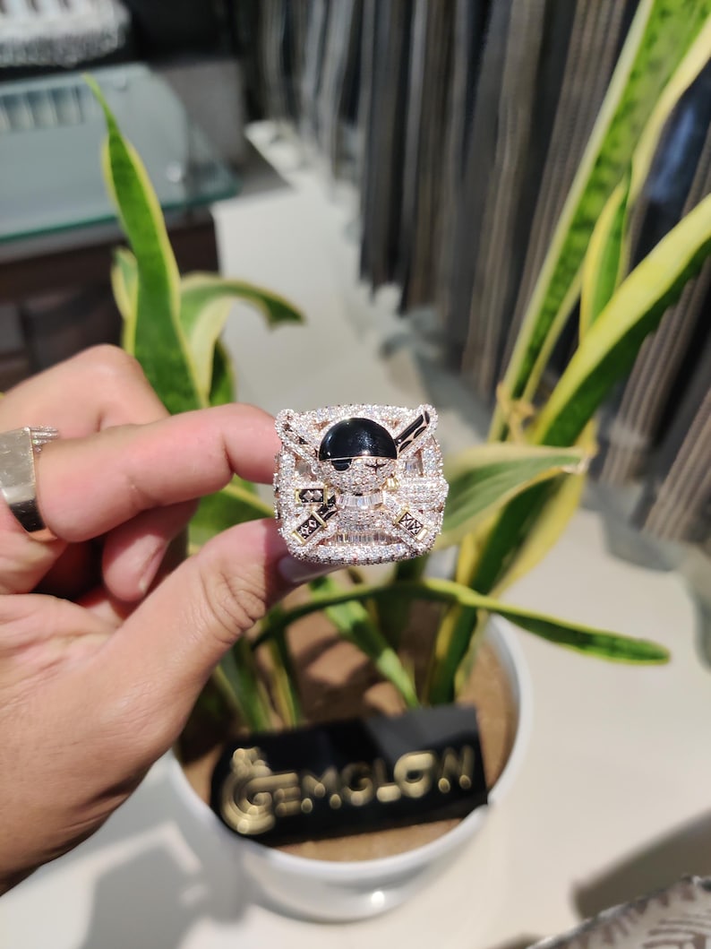 Custom Hip Hop Iced Out Ring, Iced Out Moissanite Diamond Ring, Custom ...