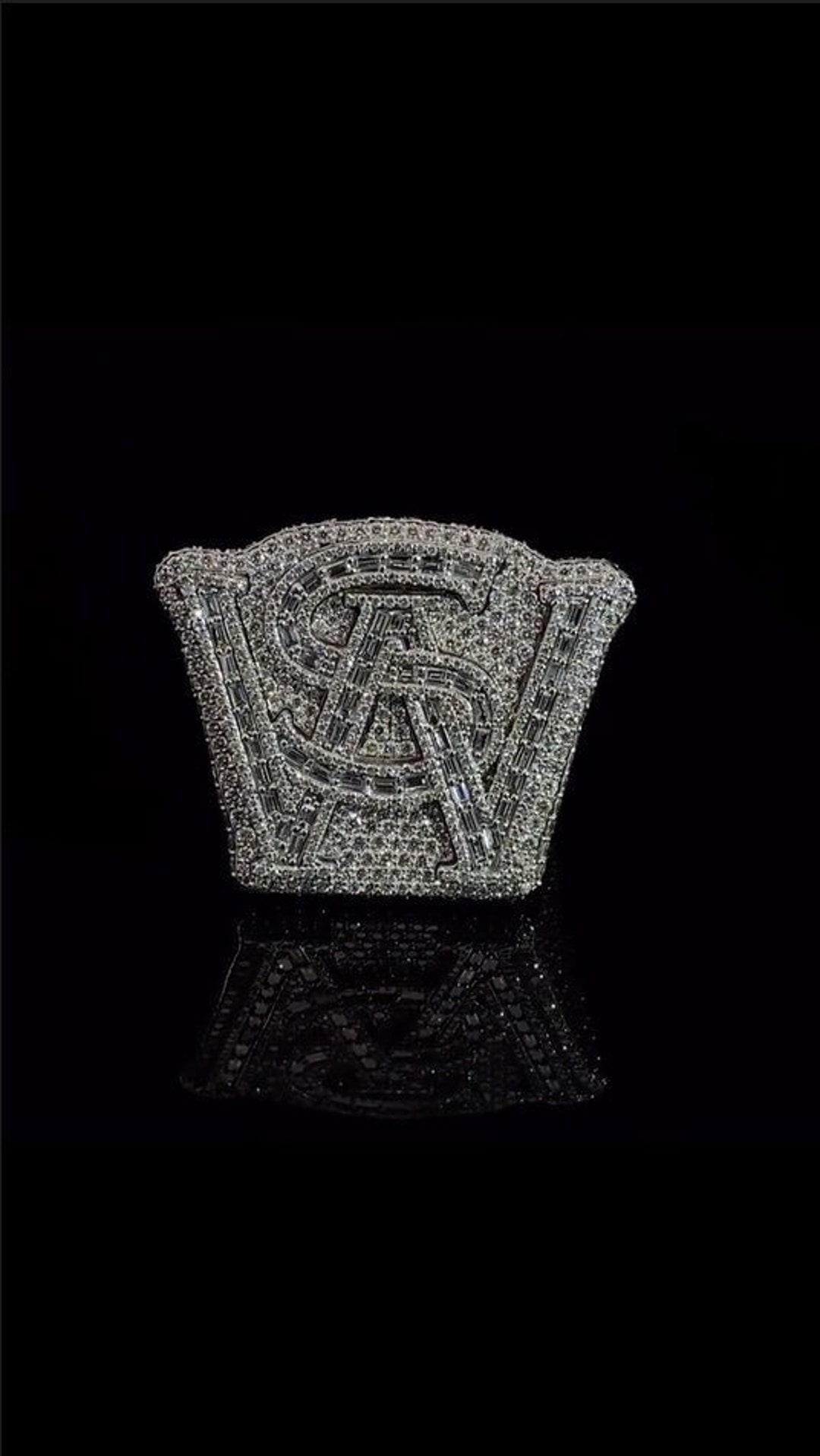 Baguette Moissanite Diamond Letter Ring, Iced Out Ring, Bling Hip Hop ...