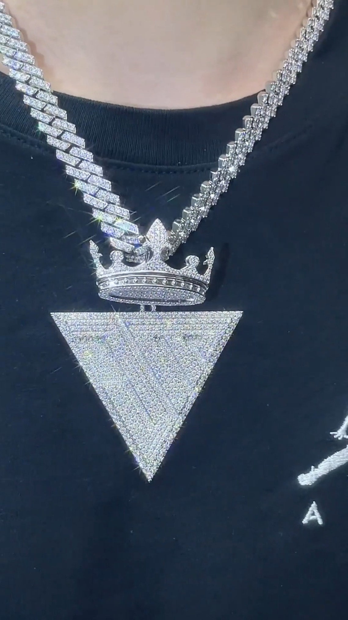 Iced Out Custom Pendant Icy Diamond Bling Hip Hop Men - Etsy