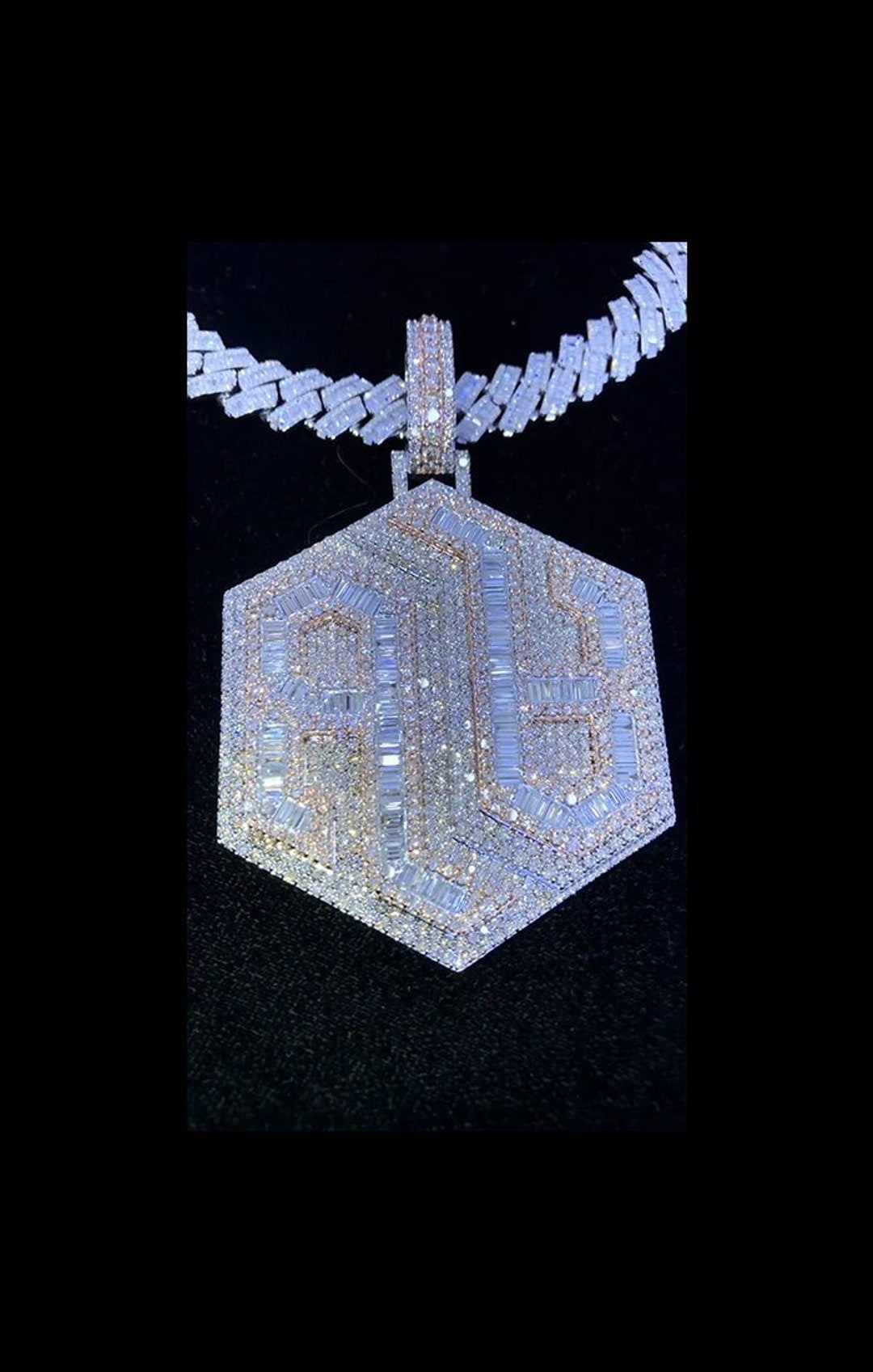 Iced Out Pendant, Hip Hop Pendant, Men's Iced Out Pendant, Initial ...