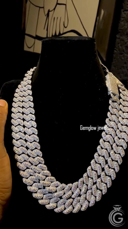 15mm Cuban Link Chain, Hip Hop Bling Rapper Chain, Gift for Him & Her ...