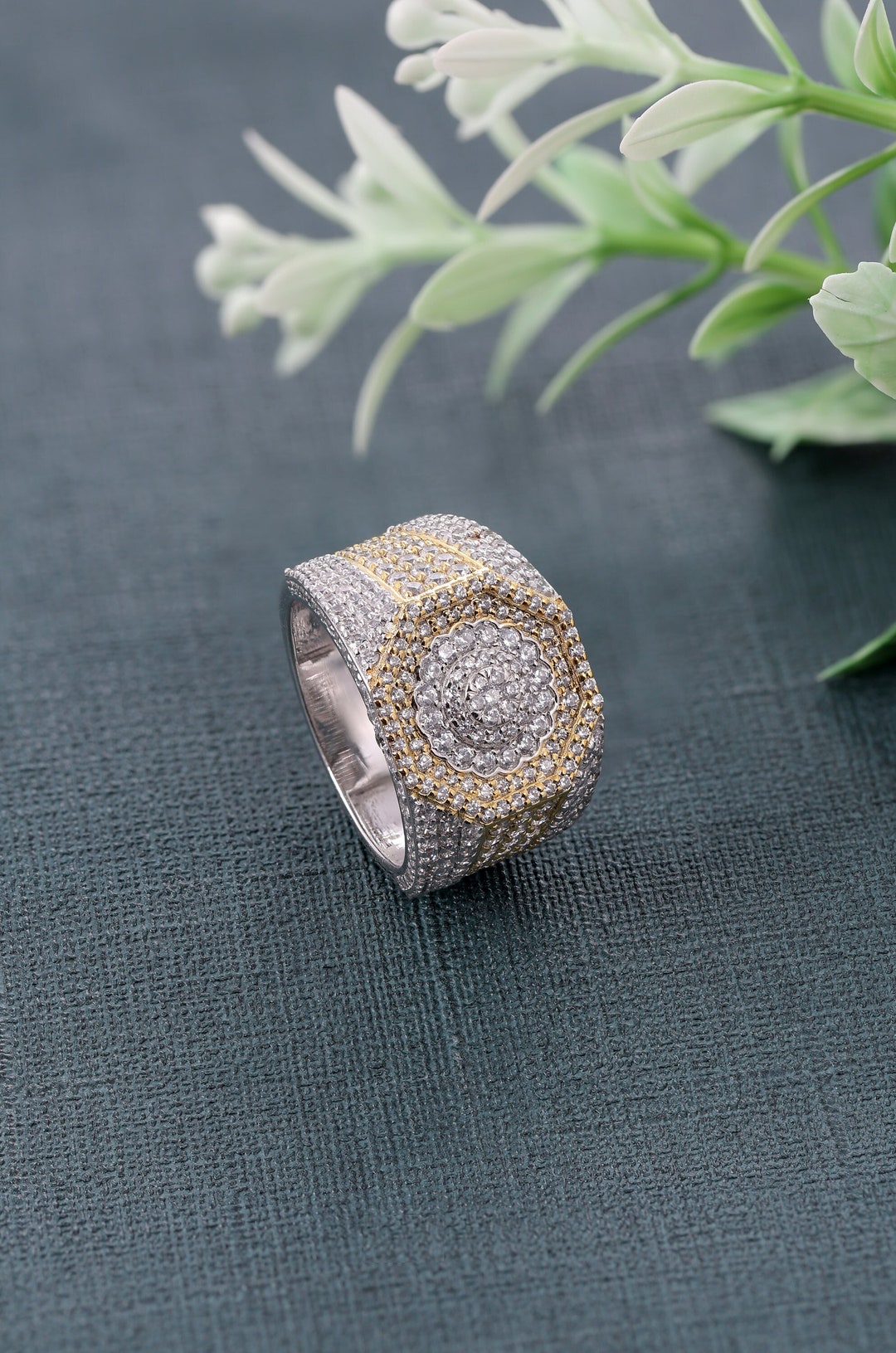 Iced Out Ring, Hiphop Ring, Hip-hop Men's Ring, Men's Wedding Ring, Men ...