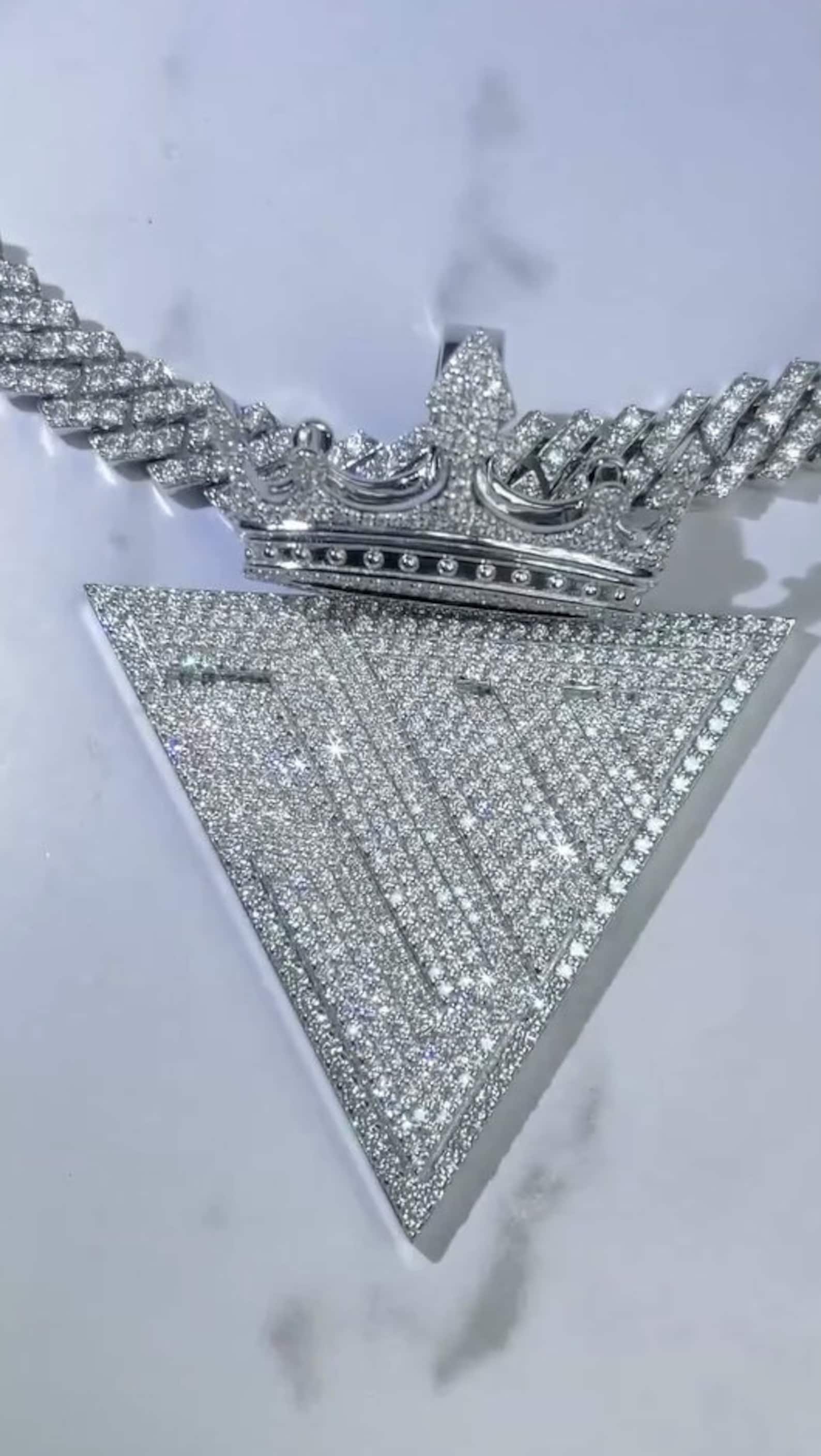 Iced Out Custom Pendant, Icy Diamond Bling Hiphop Men Jewelry, Iced Out ...