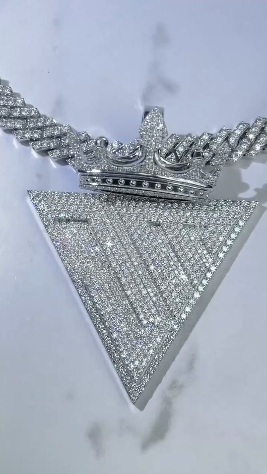 Iced Out Custom Pendant, Icy Diamond Bling Hiphop Men Jewelry, Iced Out ...