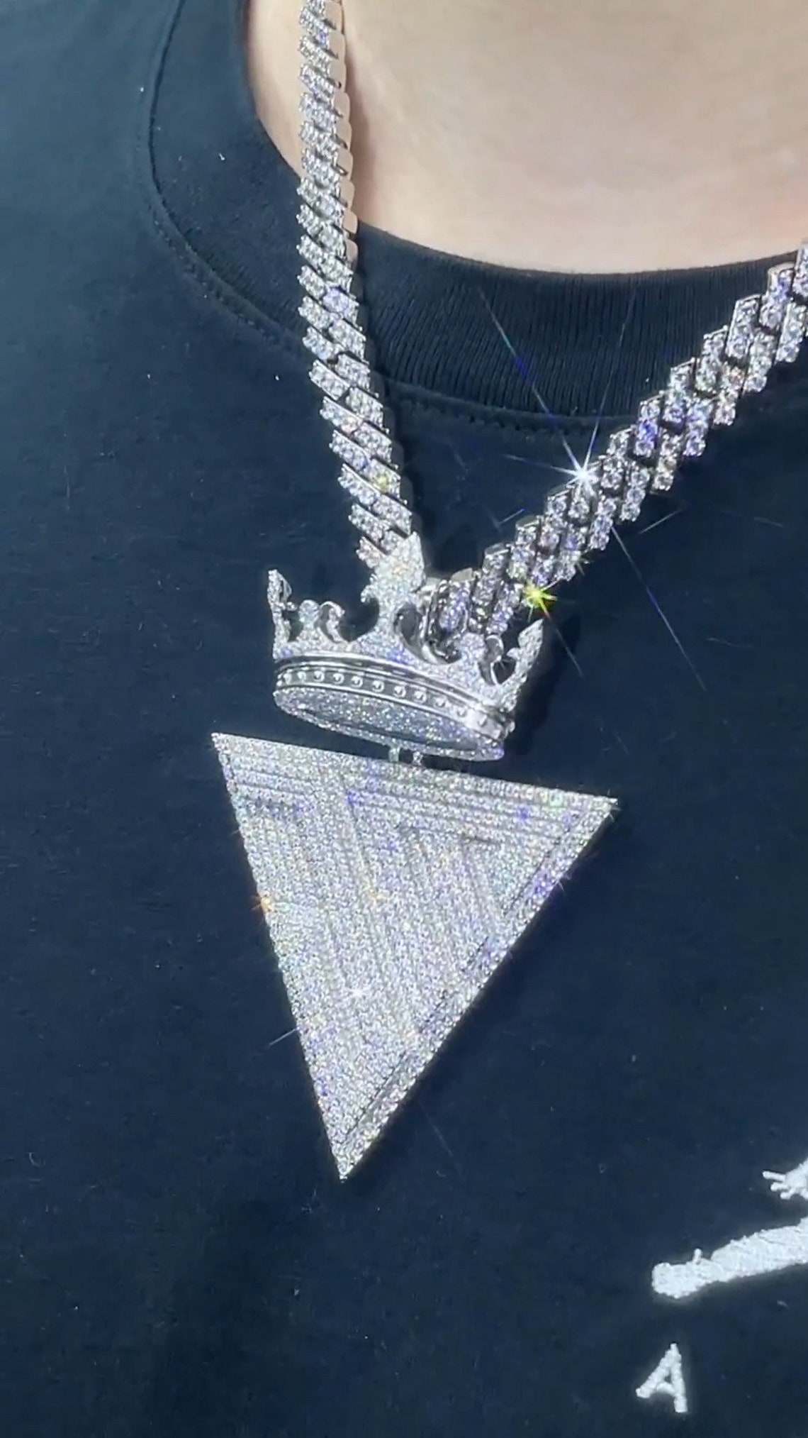 Iced Out Custom Pendant Icy Diamond Bling Hip Hop Men - Etsy