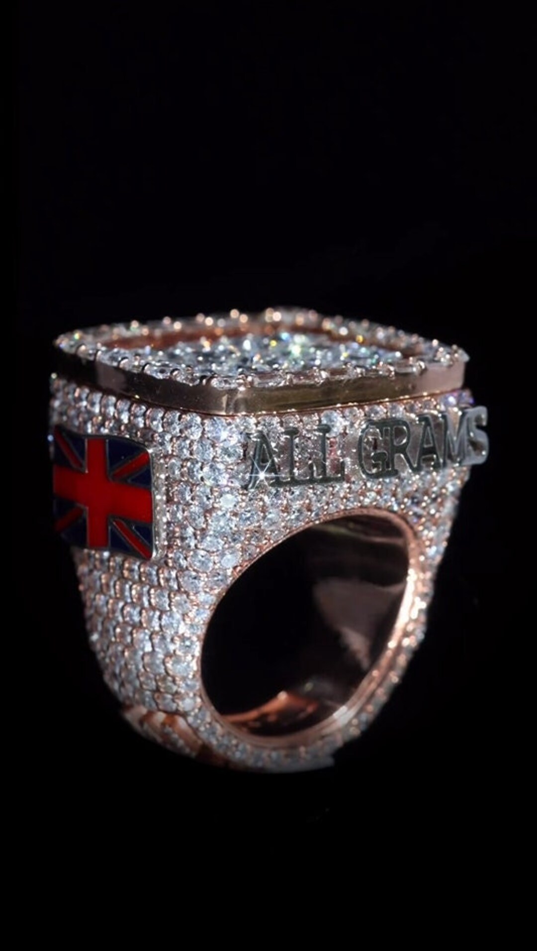 VVS Moissanite Diamond Men's Ring, Hip Hop Letter Ring, Iced Out Custom ...