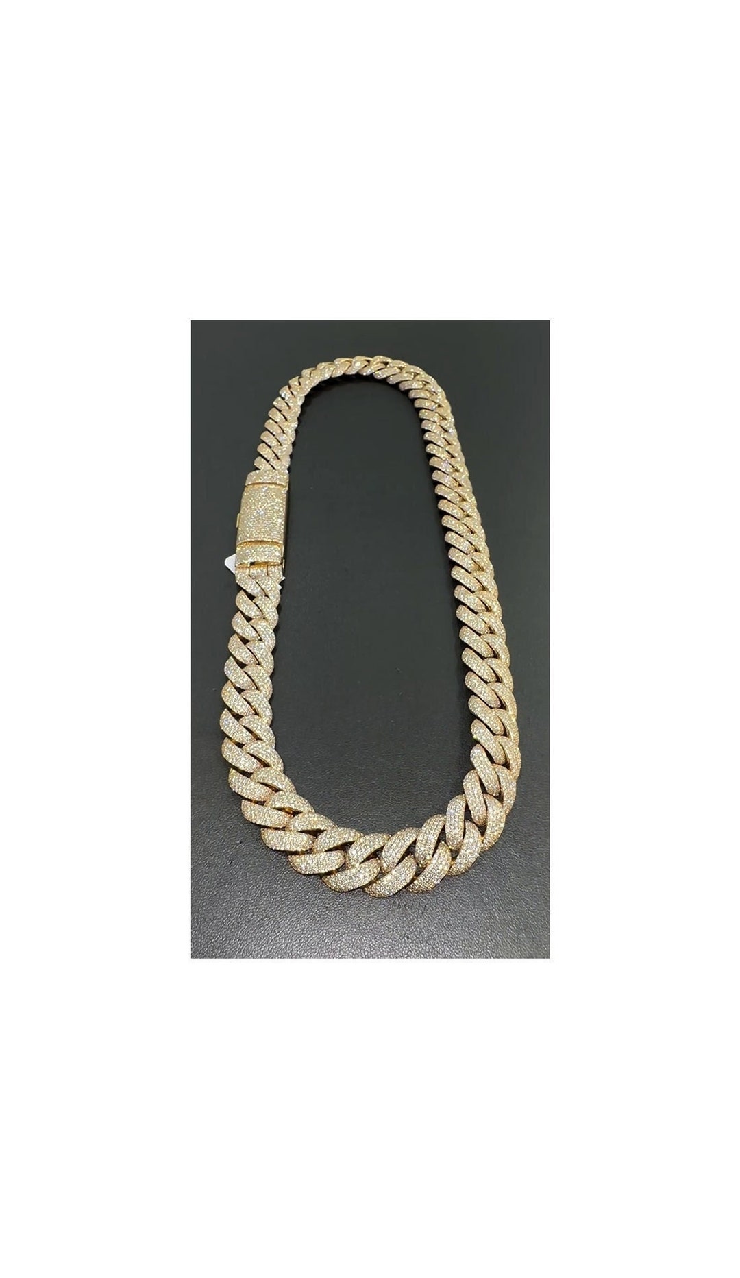 15mm Iced Out Cuban Link Chain, Hip Hop Iced Out Jewelry, Iced Out ...