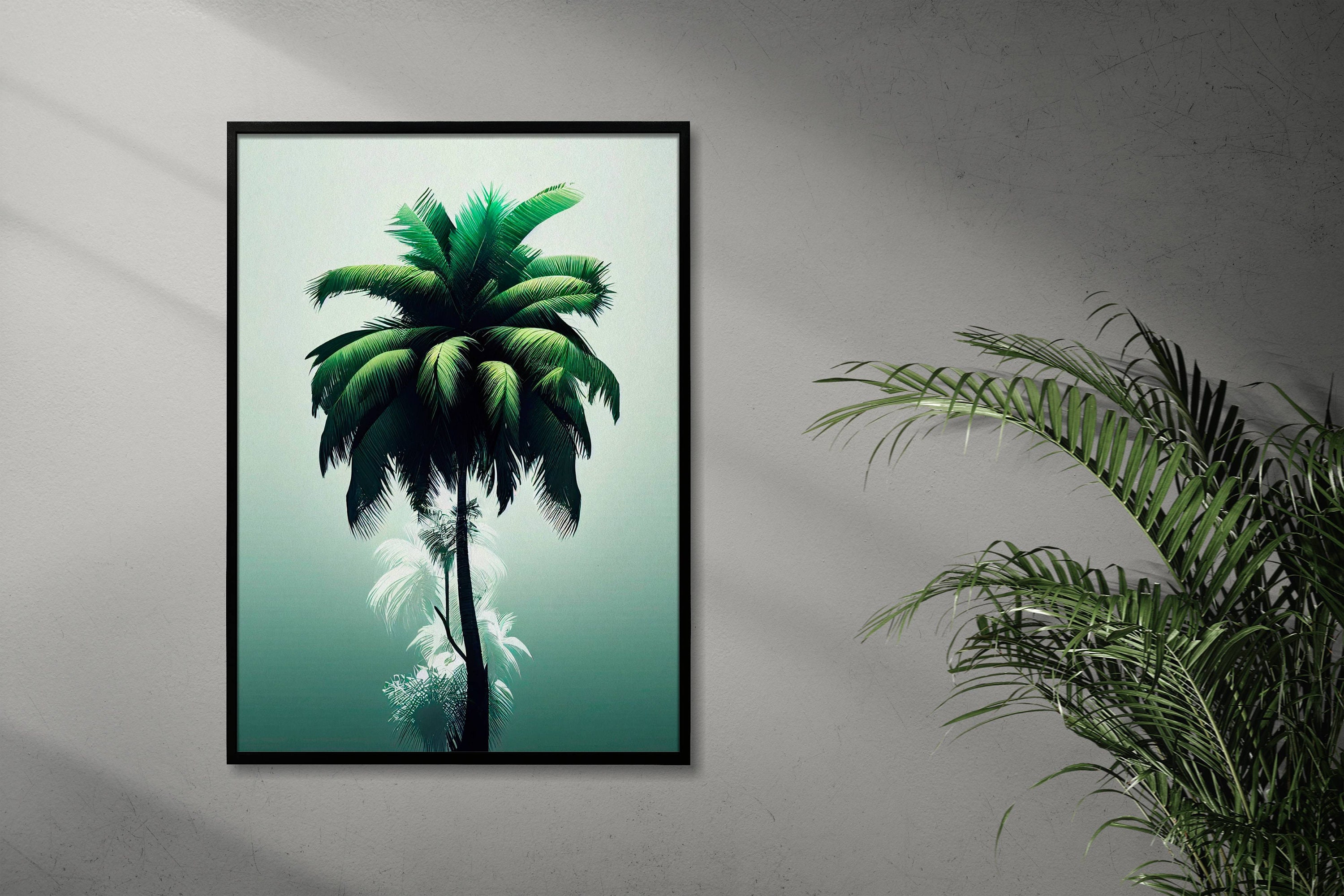 Digital Palm Tree Poster, Ready to Be Printed. Nature on Wall Art ...