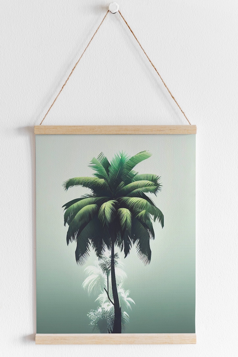 Digital Palm Tree Poster, Ready to Be Printed. Nature on Wall Art ...