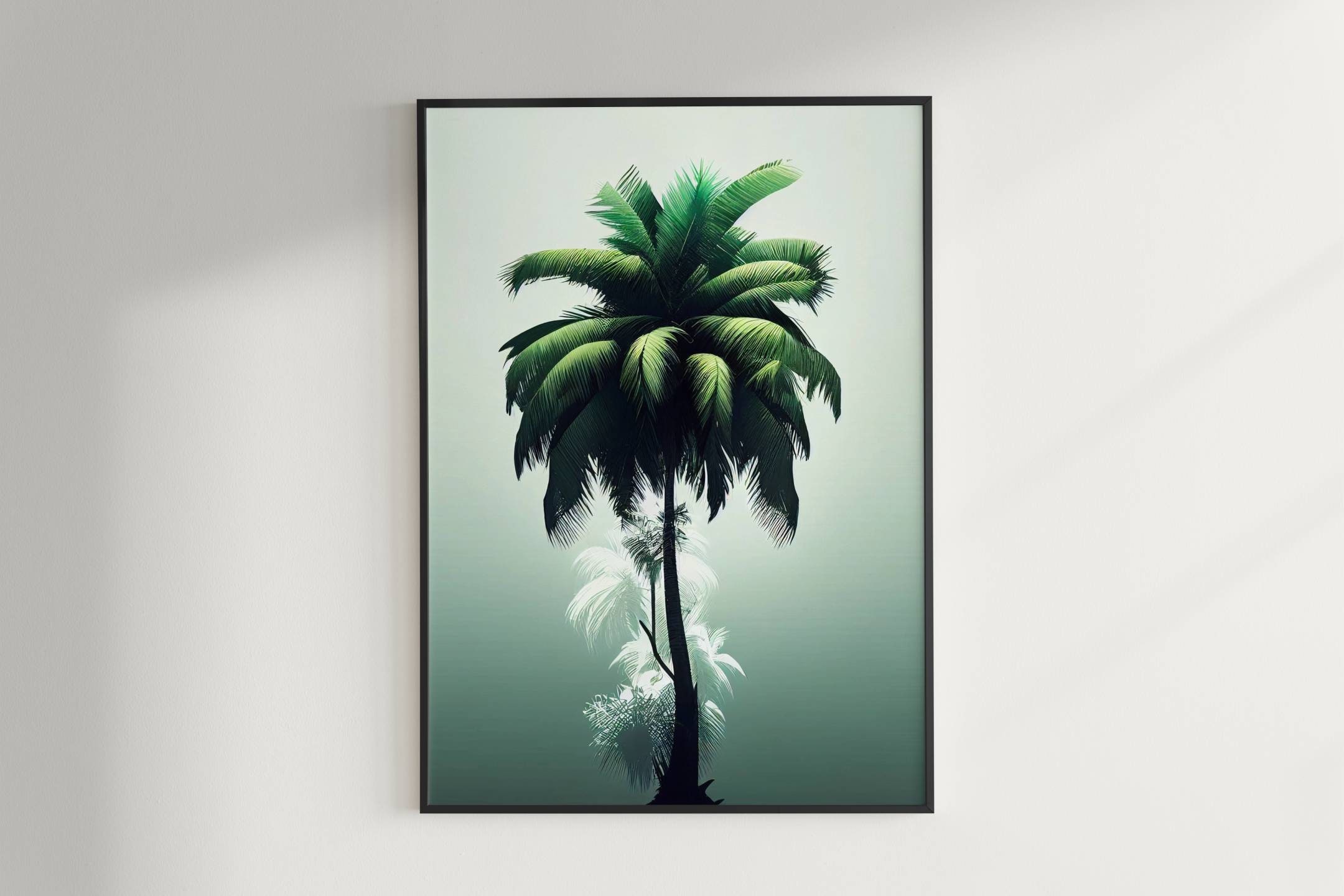 Digital Palm Tree Poster, Ready to Be Printed. Nature on Wall Art ...