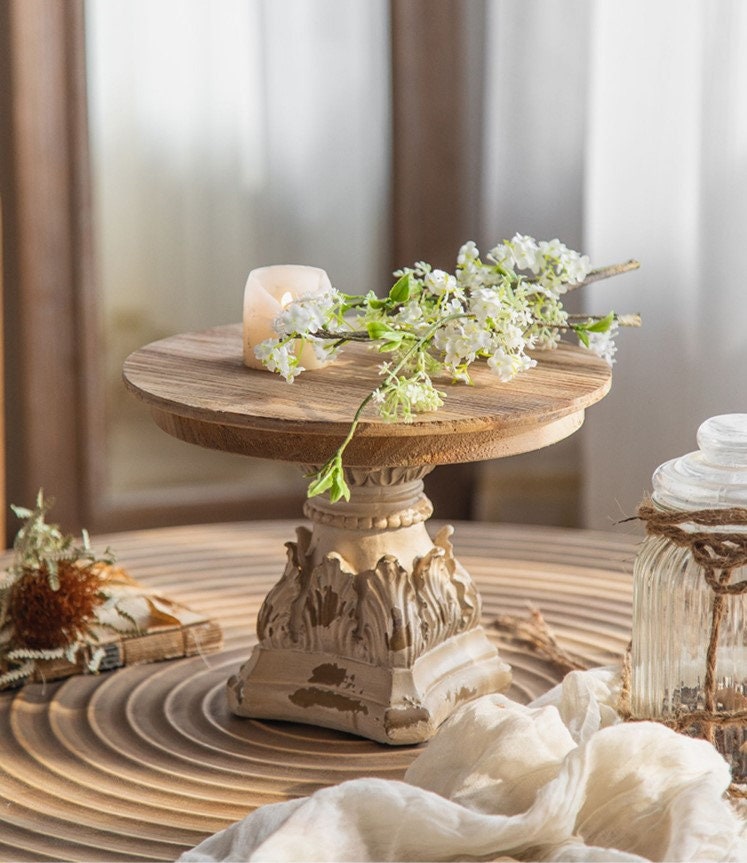 Rustic Cake Stand Wooden Cake Stand Wooden Cake Plate - Etsy