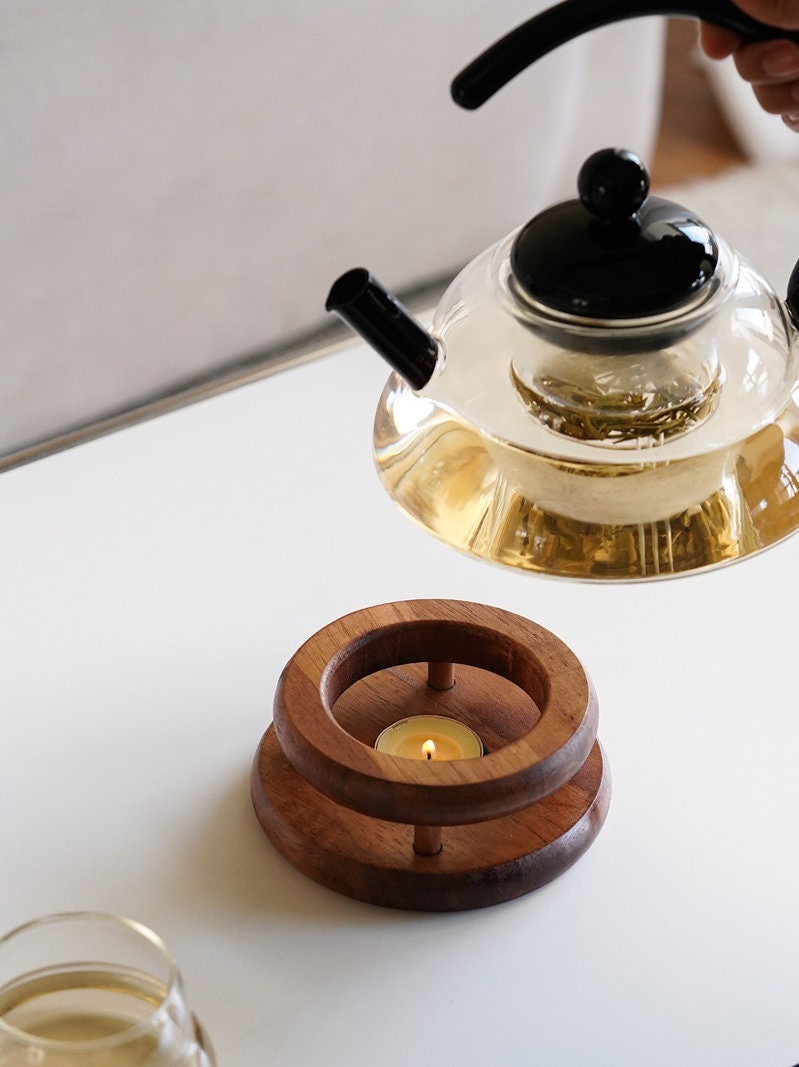 Tea Warmer, Tea Holder, Solid Wood Tea Warmer, Heating Base, Cup Warmer ...