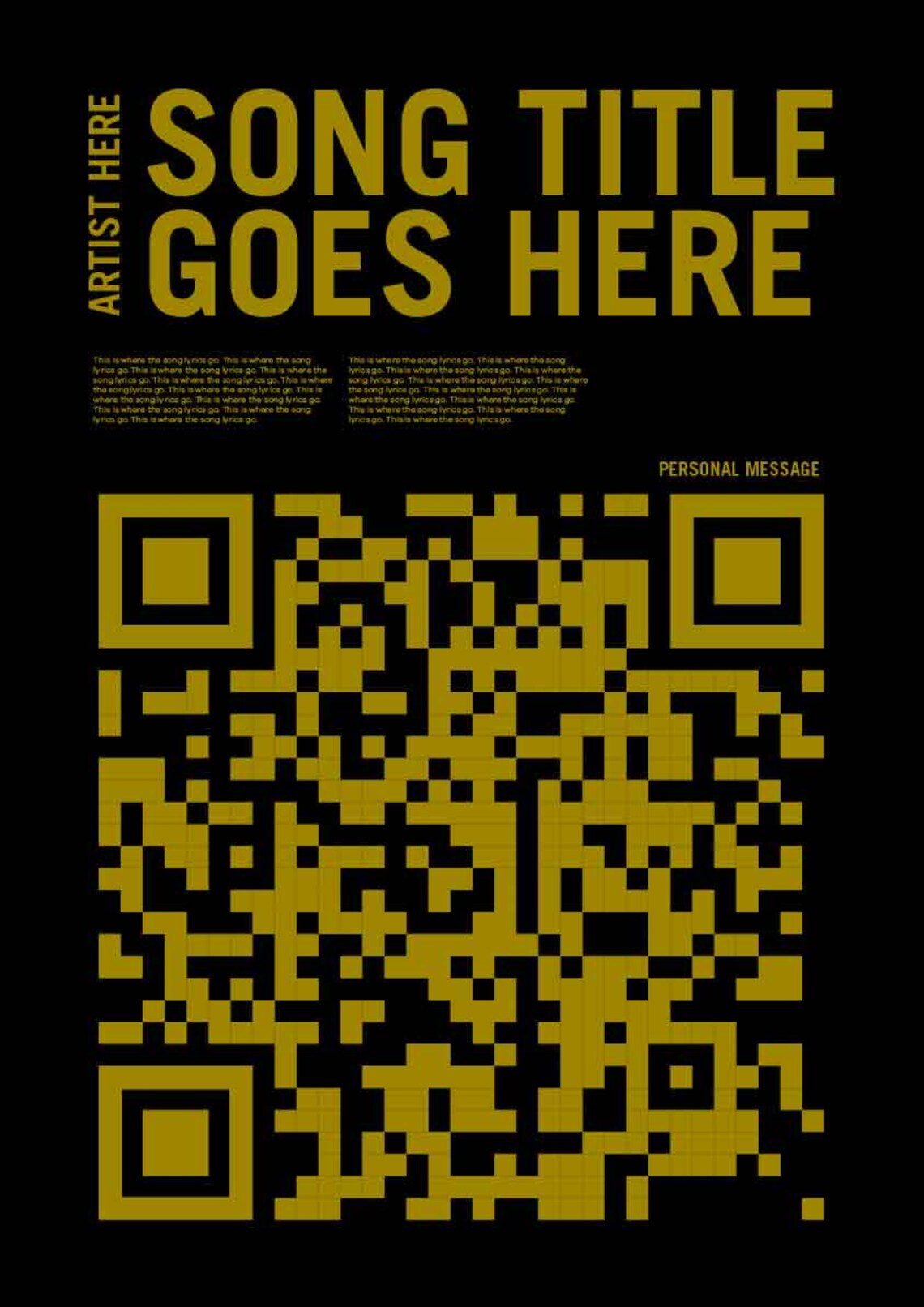 Personalised Song Poster | High-resolution Prints + Mobile Phone ...