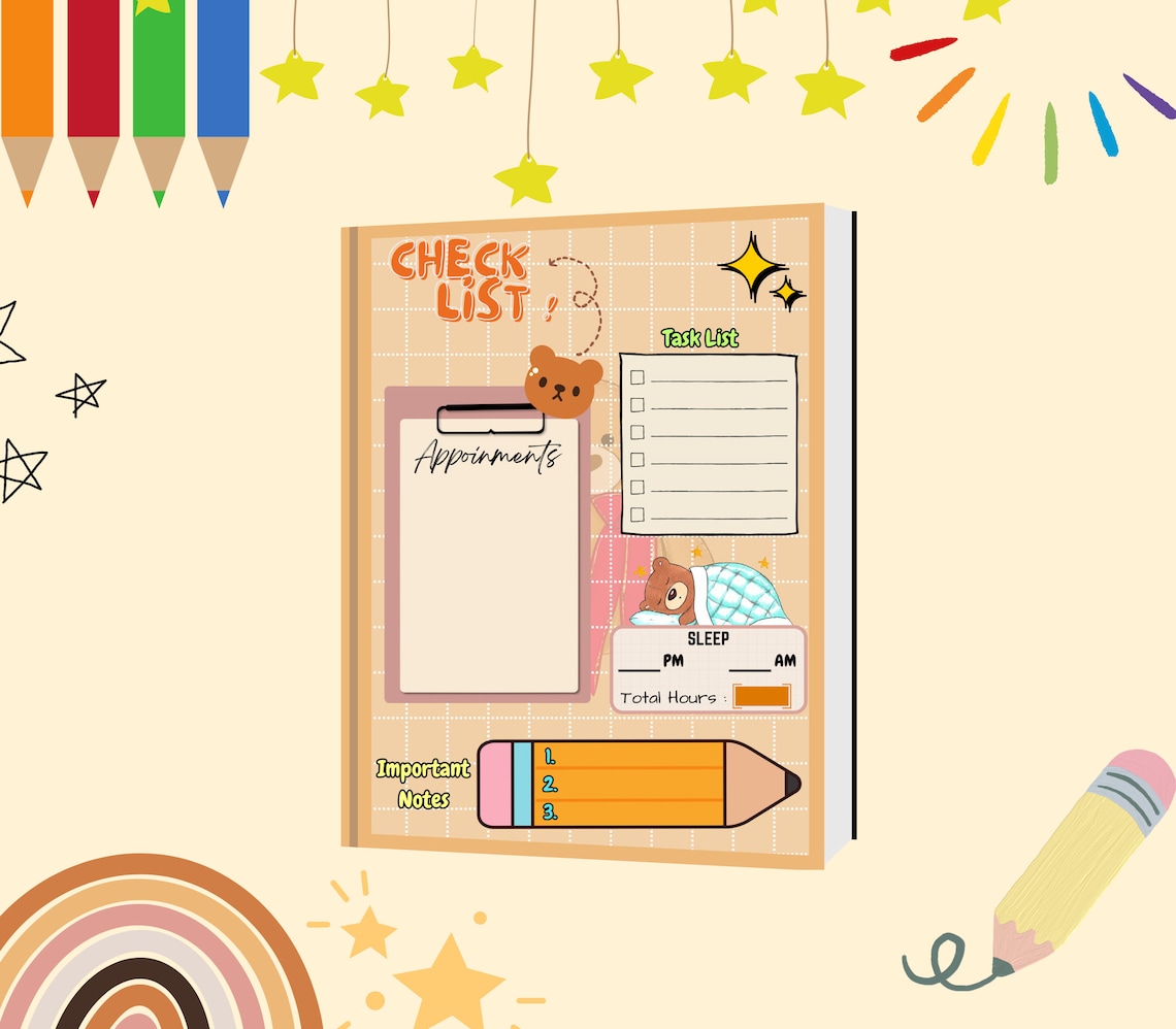 Printable Daily Note, Adult Note, Kids Note, Children Note, Printable ...